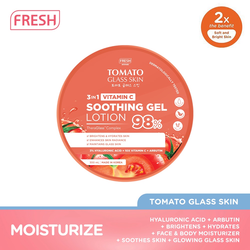 Fresh Skinlab Tomato Glass Skin Soothing Gel Lotion (300ml) | Shopee ...