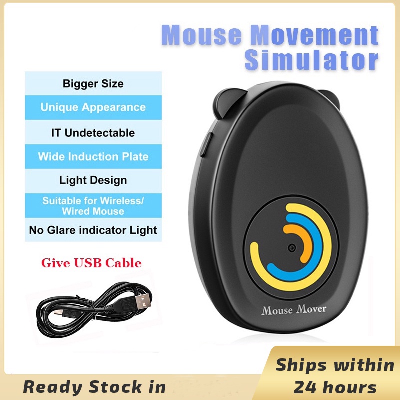 New Mouse Jiggler, Undetectable Mouse Mover Wiggler Shaker with Drive Free USB Port Simulate ...