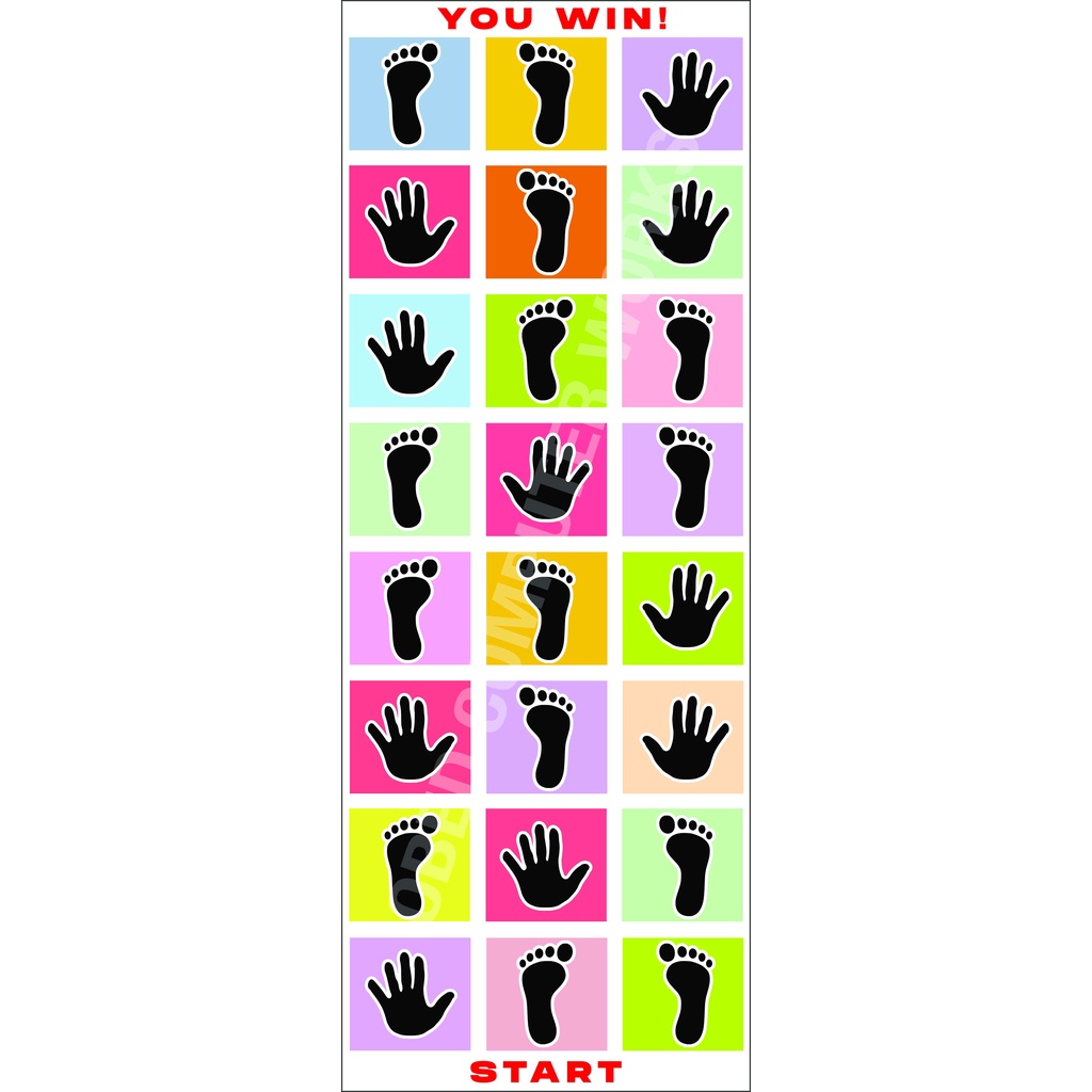 Hand and Feet Jumping Game - Hopscotch Tarpaulin 3x8 square feet ...