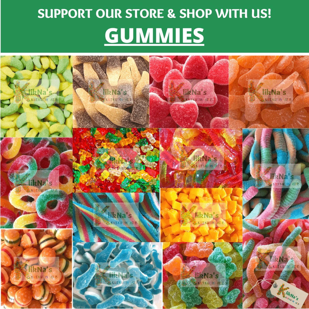 KlikNa’s Gummy 500g Other Designs Gummy Candies Licorice Rainbow Belt ...