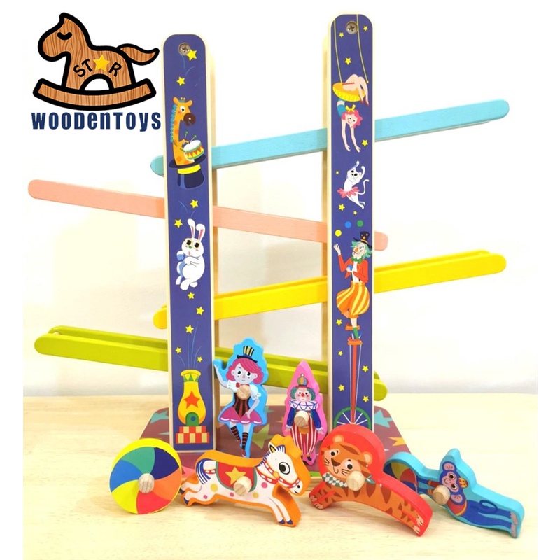 Acrobat's cascade slide wooden toys wooden educational sliding toys ...