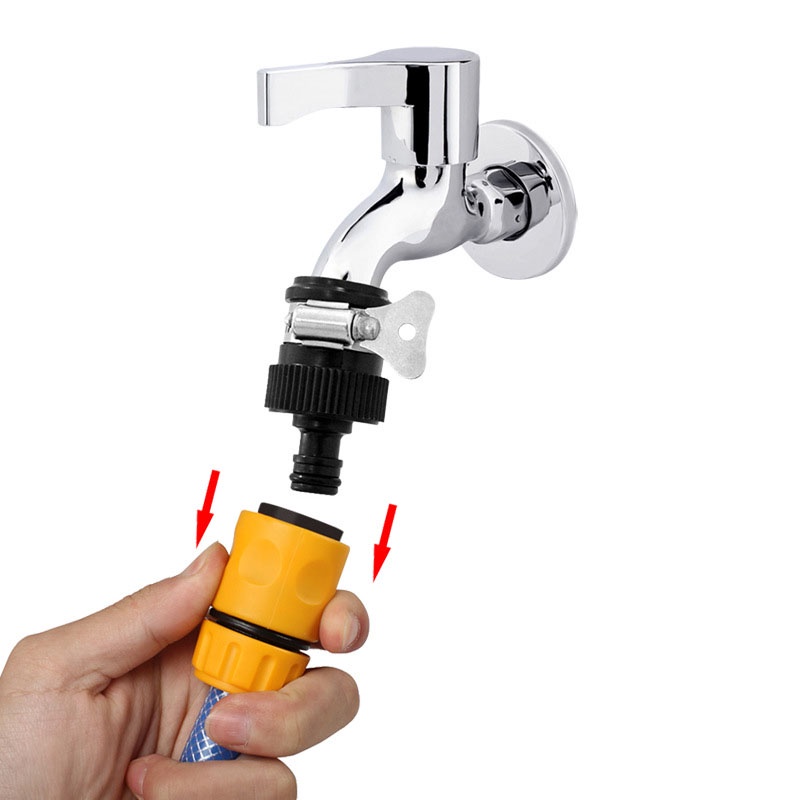 [EPAY] Rubber Faucet Universal Connector with Metal Clamp Handle Tap ...