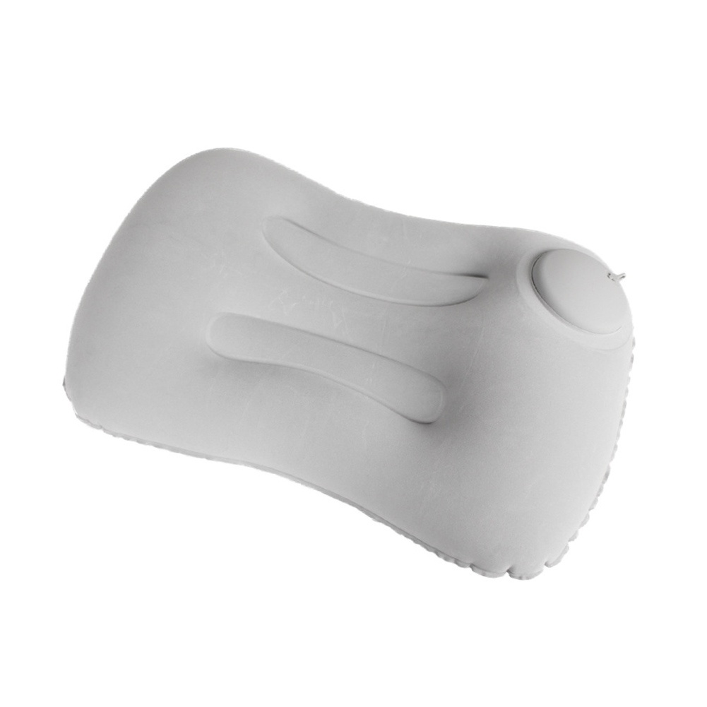 KIPRUN Air Inflatable Neck Pillow Press Type PVC Travel Pillow Portable ...