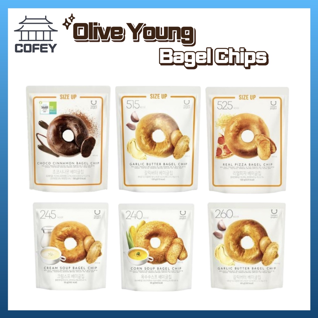 [Olive Young] Bagel Chips / Low Calorie / Korean Snack / 6 Flavors ...