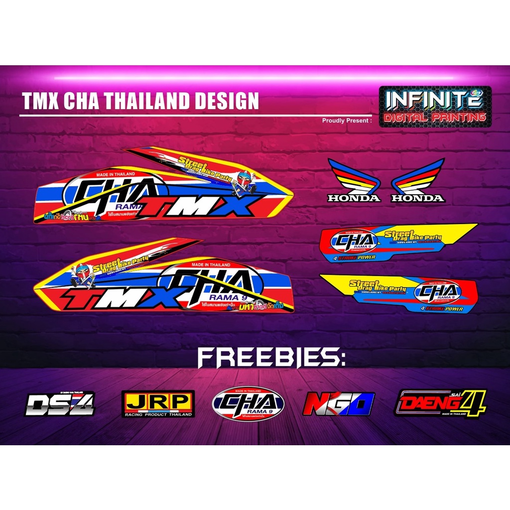 TMX / RUSI / PINOY / MOTOPOSH / SKYGO / DECALS STICKER ( CHA DESIGN ...