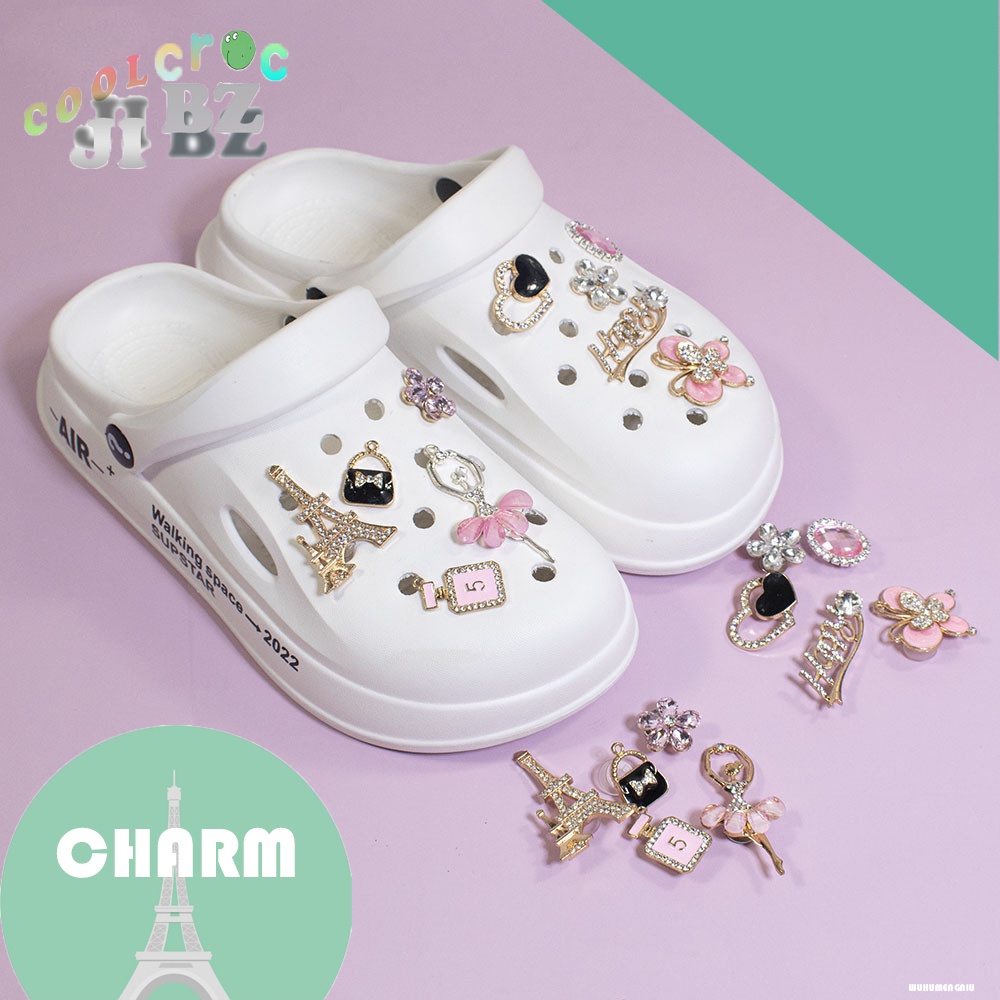 Jibbitz Set Women Ornaments Jibbitz Crocs Inset Diamond Alloy ...