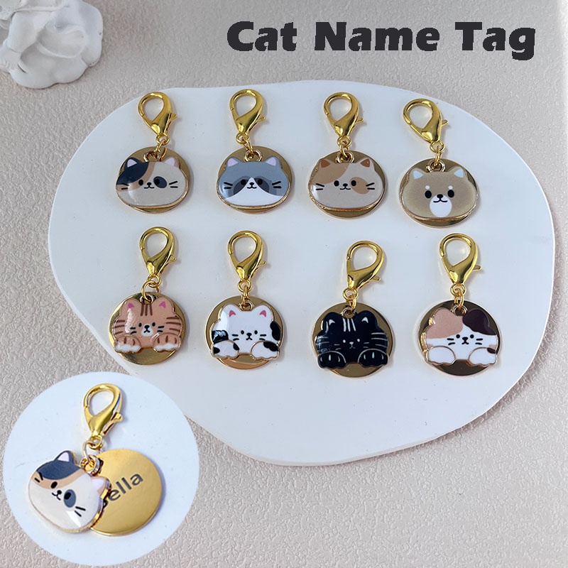 Cat Name Tag 2cm Stainless Steel ID Tag for Cat Custom Tag for Collar ...