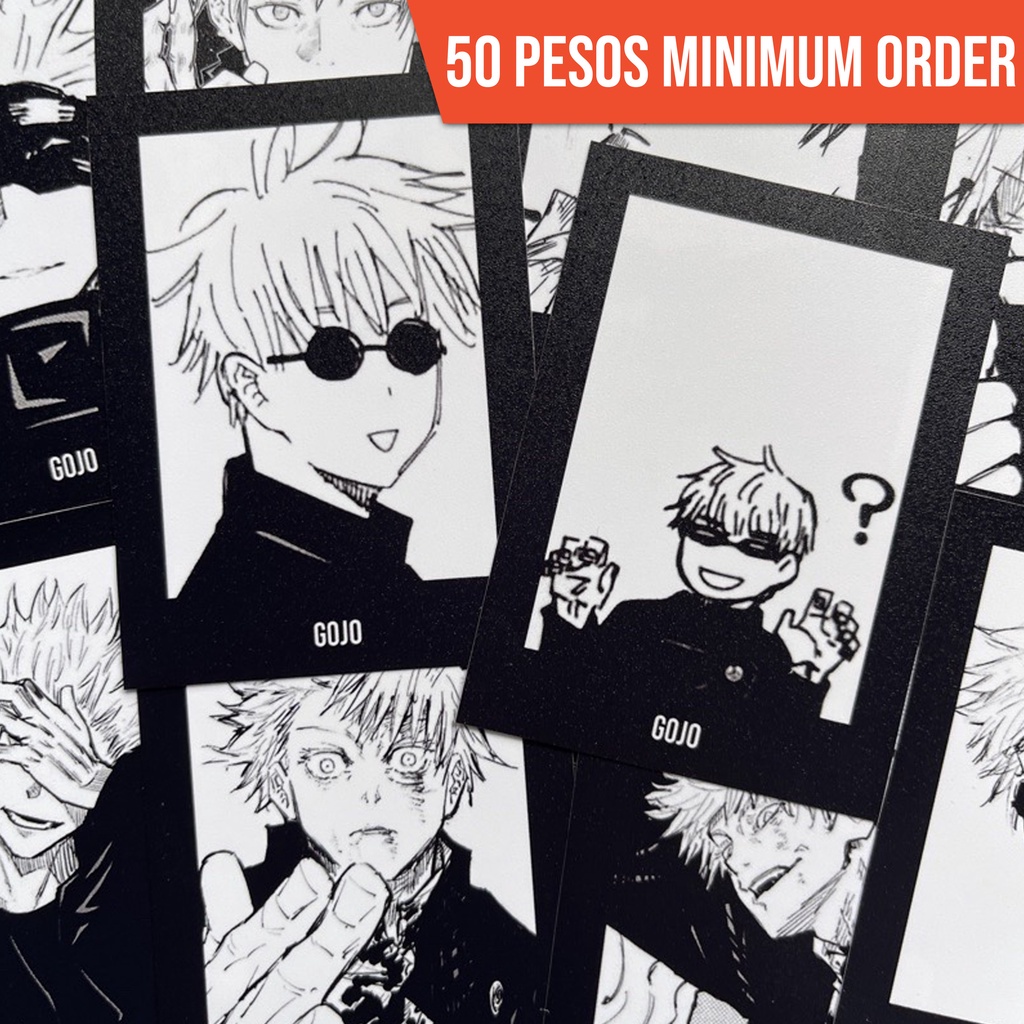 Jujutsu Kaisen Gojo Satoru Anime Black Manga Photocard (Photopaper ...