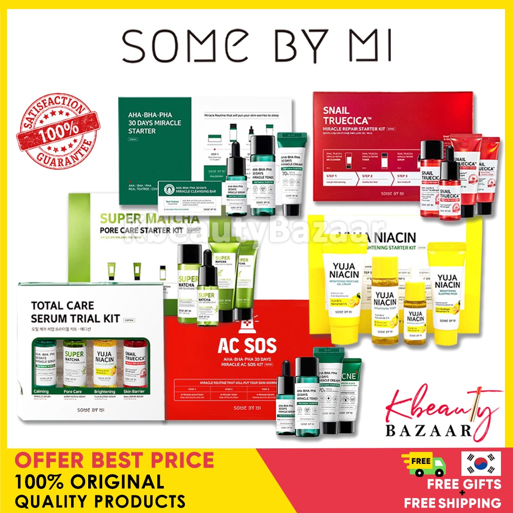 SOMEBYMI Miracle Starter Kit Super Matcha Pore Care Starter Kit Yuja ...