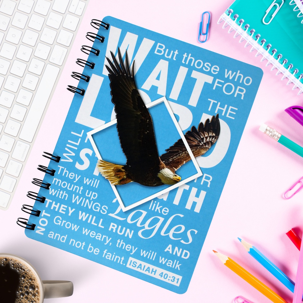 3D Paper Die-cut A5 Ring-bound "BIBLICAL CREATURES - EAGLE" Notebook ...