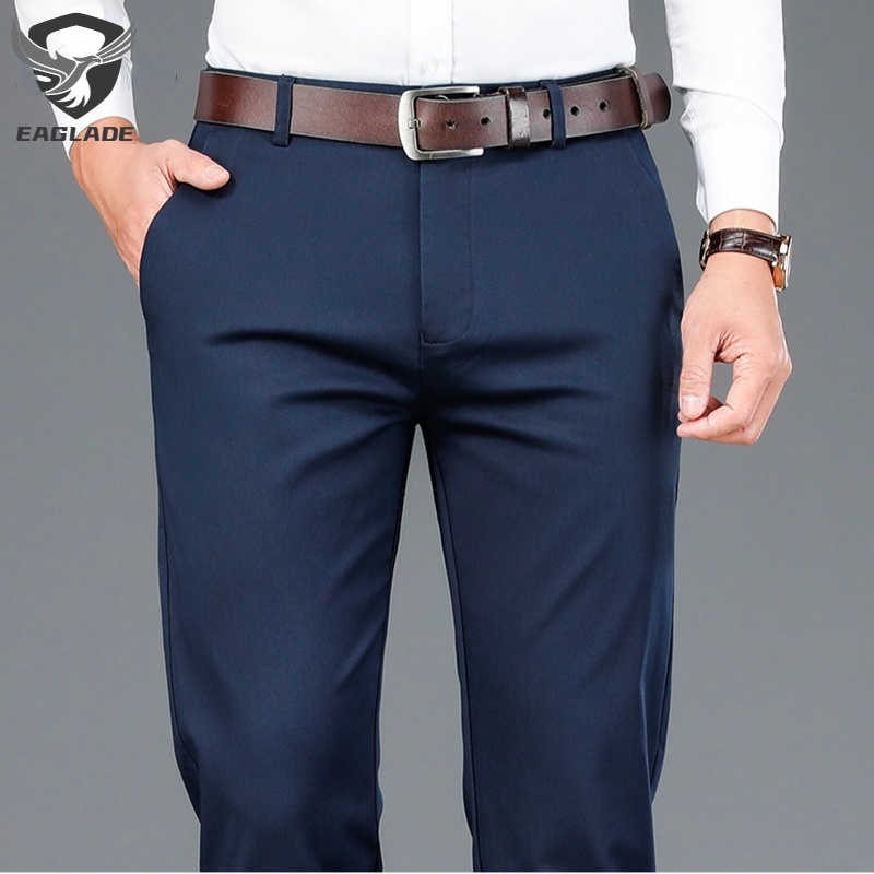 EAGLADE Slacks Casual Pants for Men C539 in Blue | Shopee Singapore