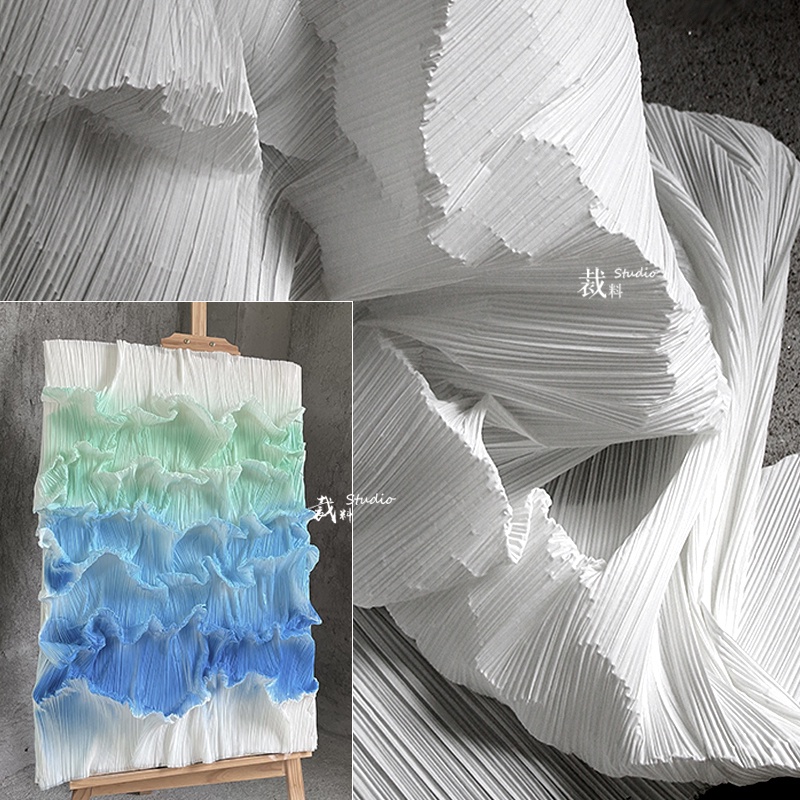 Hand-Made Fabric diy Xiaohongshu Same Style Crepe Paper Cloth Pleated ...