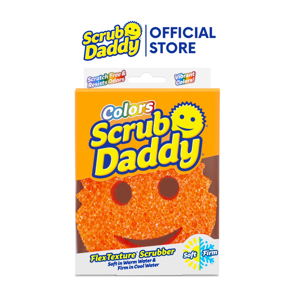 Scrub Daddy Colors FlexTexture Scrubber Orange Sponge | Shopee Singapore