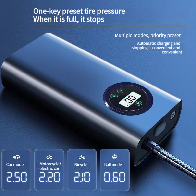 Bicycle Portable Rechargeable Air Pump for Car, Motorcycle, Bicycle Air ...