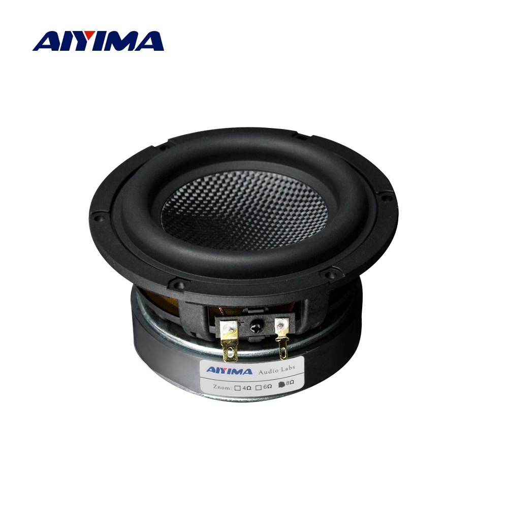 AIYIMA 1Pcs 4 Inch Subwoofer Speaker Unit HIFI 4 8 Ohm 80W Long Stroke ...