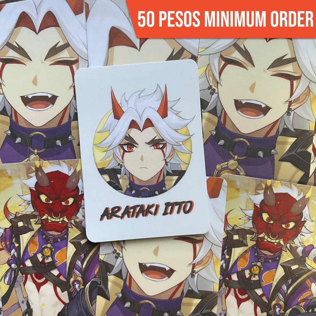 Genshin Impact Arataki Itto Themed Merch (Photocards, Postcards ...