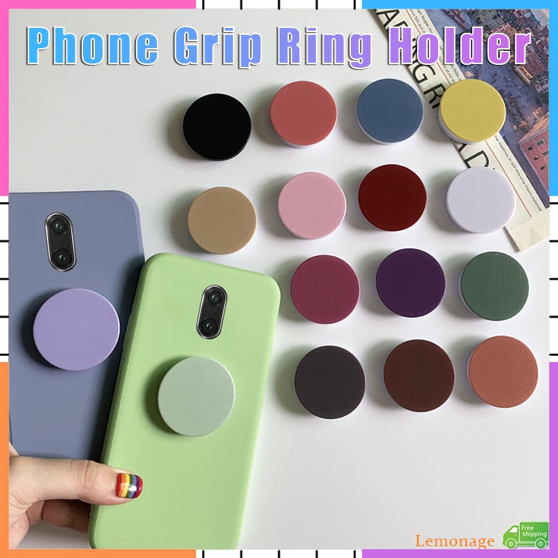 【Buy 5 Get 1 Free】Korea Plain Phone Grip Phone Ring Holder Stand ...