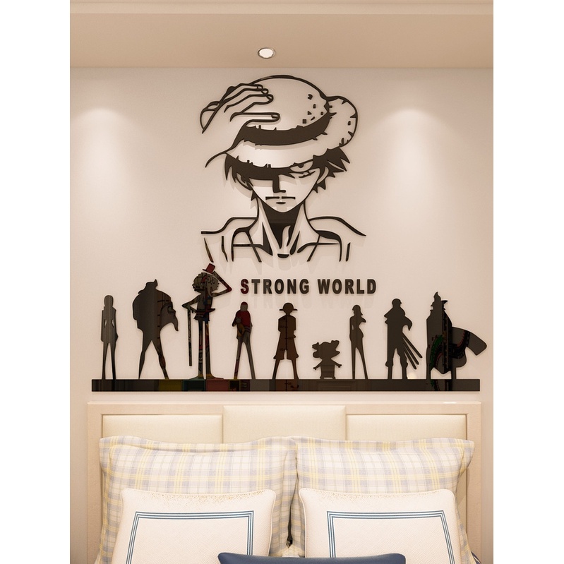 One Piece Poster Wall Sticker 3d Stereo Acrylic Card Luffy Sticker ...