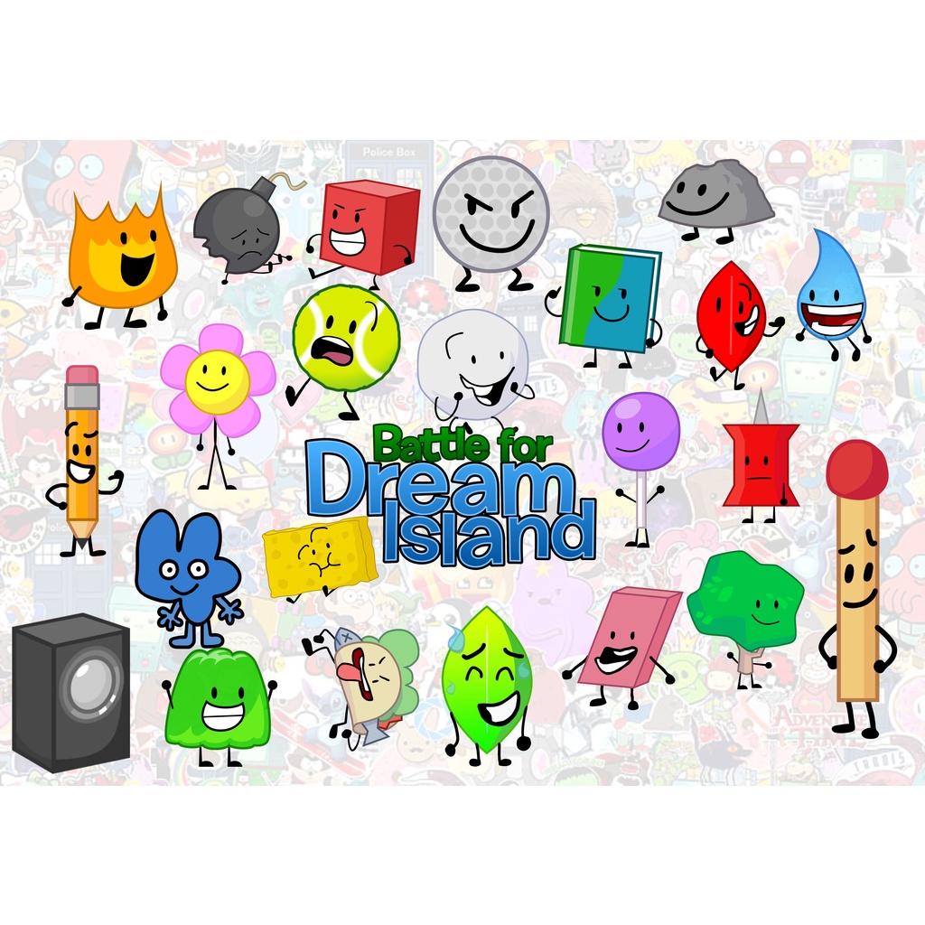 BFDI (Battle For Dream Island BFDI) -Vinyl Sticker | Shopee Singapore