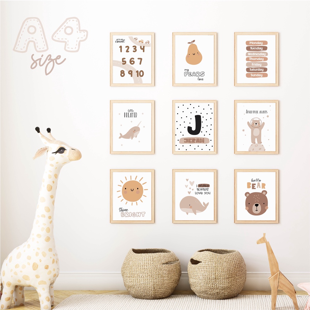 A4 Laminated wall charts for kids Educational Charts Homeschooling Wall ...