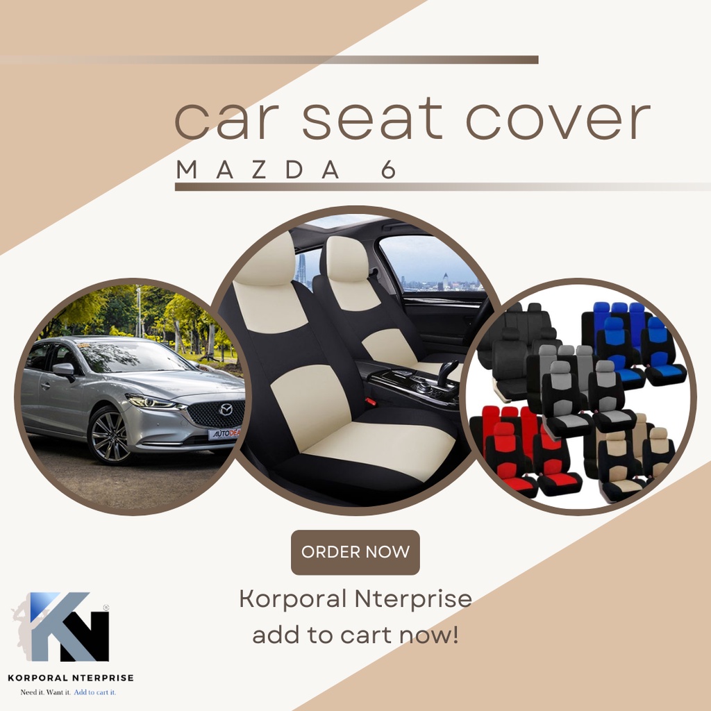 [Mazda 6] KN Car Seat Cover Front and Back Seat Cover 9 pcs 1 set for 5 ...
