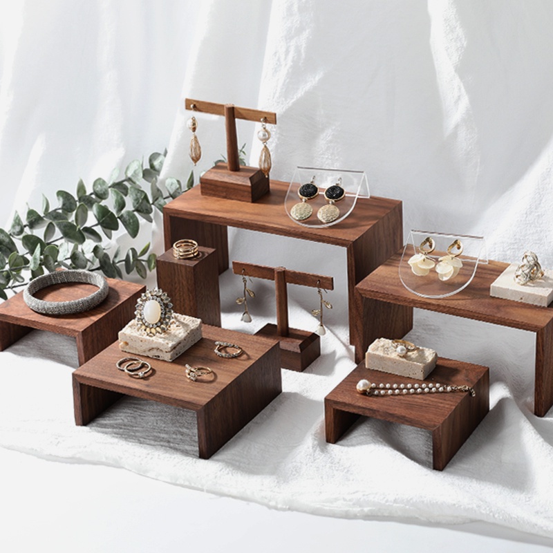 Jewelry Display Props Solid Wood Base Holder Display Stand Jewelry ...