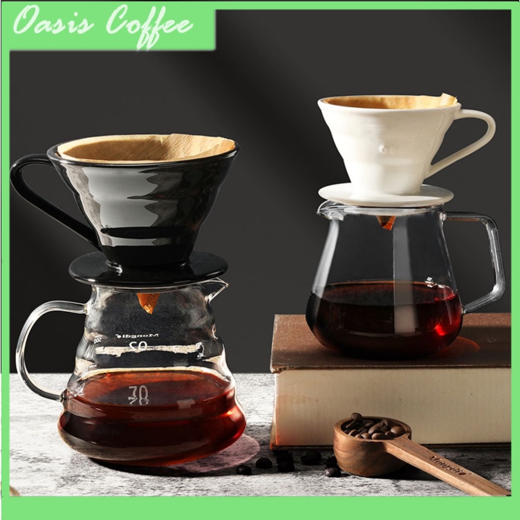 Drip Coffee Coffee Dripper Ceramic V60 (3 Colors) Gooseneck Kettle Pour ...