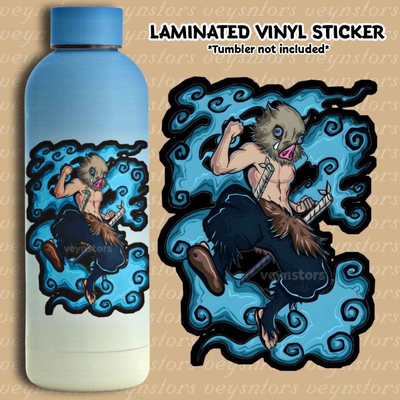 DEMON SLAYER INOSUKE HASHIBIRA LAMINATED VINYL STICKER | Shopee Singapore