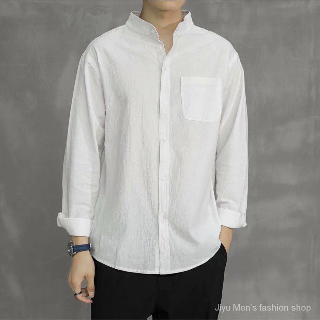 Baju Raya Shirt Summer Trend Handsome Kurta Linen Shirt Loose Casual ...