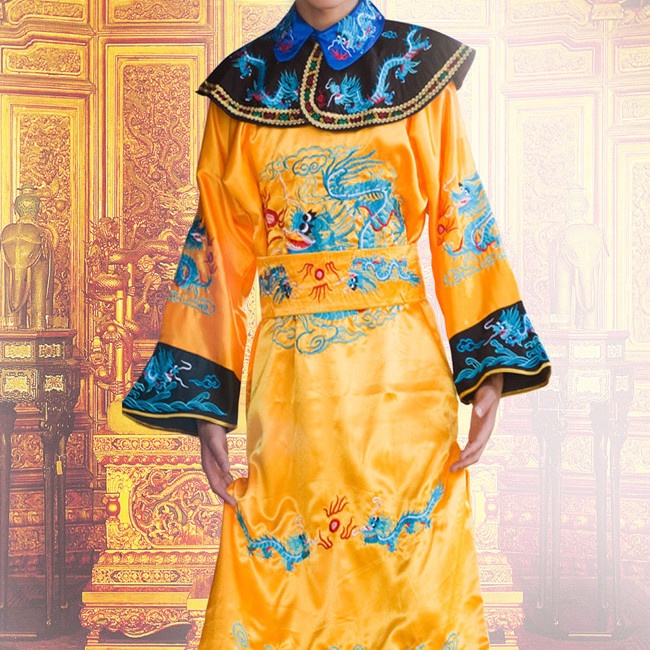 Qing dynasty Clothing Palace Official Clothing emperor Arma Dragon Robe ...