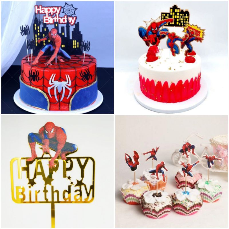 DC Marvel SpiderMan Theme Cake & Cupcake Toppers | Shopee Singapore