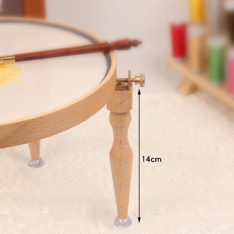 3/4 Pcs Desktop Embroidery Stand with Adjustable Legs, Portable Wooden ...