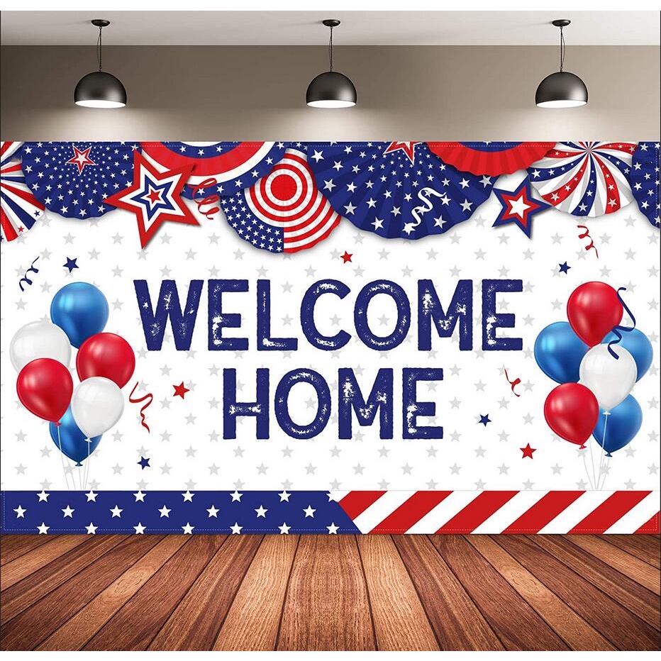 4x3ft Welcome Home Banner Military Army Photography Backdrop for ...