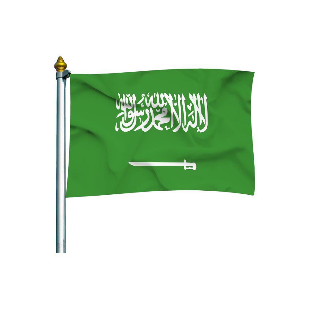 100% Polyester 3x5 Ft Custom Flying Sports Banner Saudi Arabia National ...
