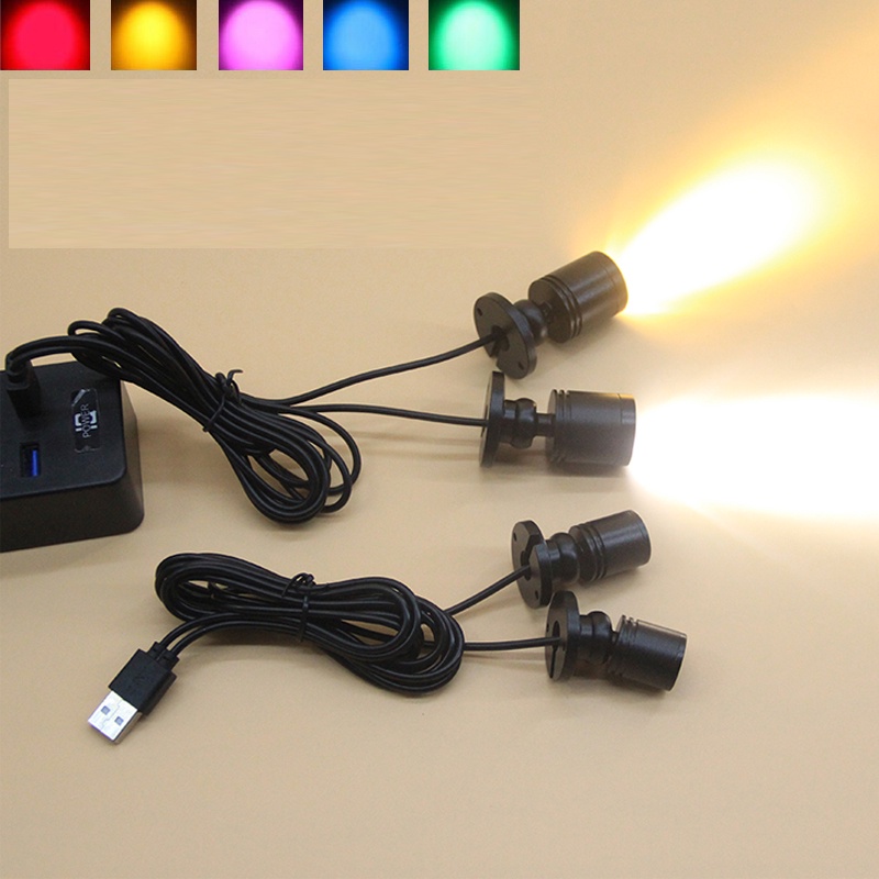 Led USB Spotlight 3W DC5V Jewelry Cabinet Showcase Counter Lamp Surface ...