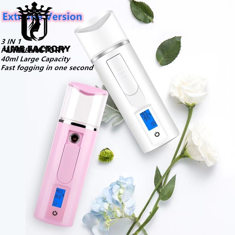 Multi function Face Mist Spray skin moisture LED mist sprayer 40ML nano ...