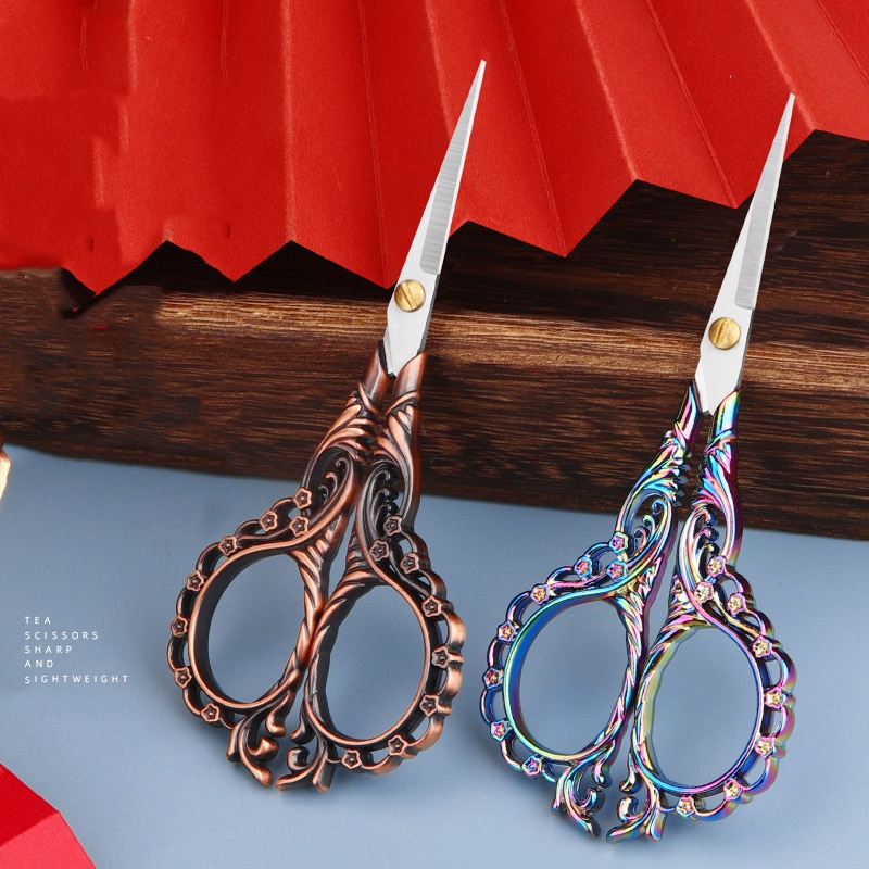 Stainless Steel Vintage Scissors Thread Sewing Fabric Cutter Embroidery ...