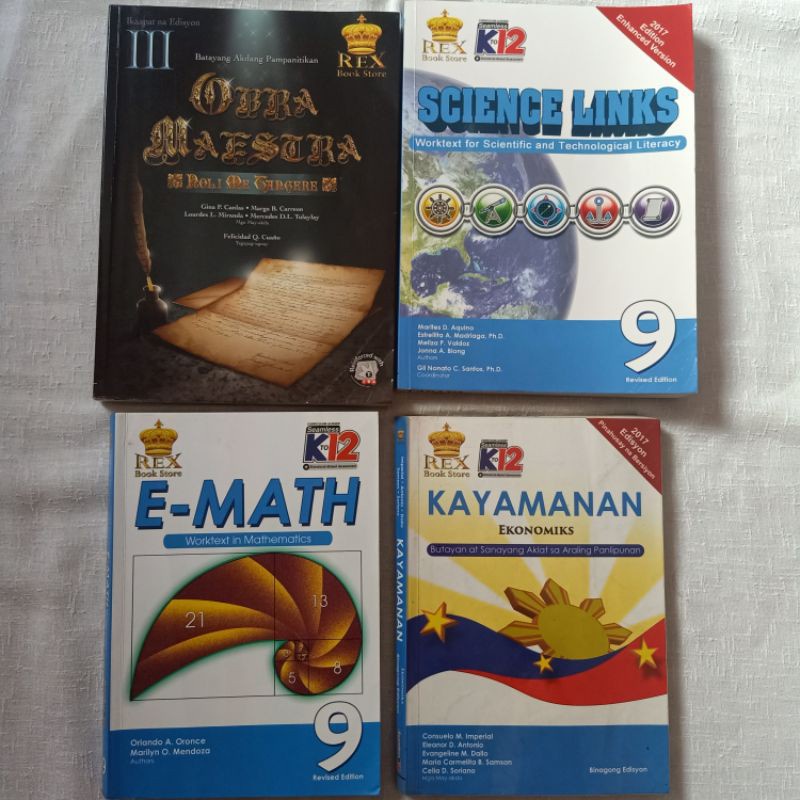 PRE-LOVED GR9 BOOKS | MATH | SCIENCE | ENGLISH | CL/VE | ARALING ...