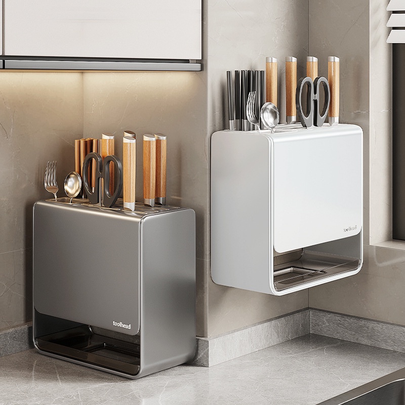 KONG Knife Holder Stainless Steel Knife Rack Tabletop/Wall-mounted ...