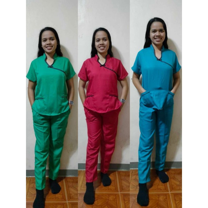 SCRUB SUIT COLLAR W/PIPPING (PITCH TWILL) | Shopee Singapore