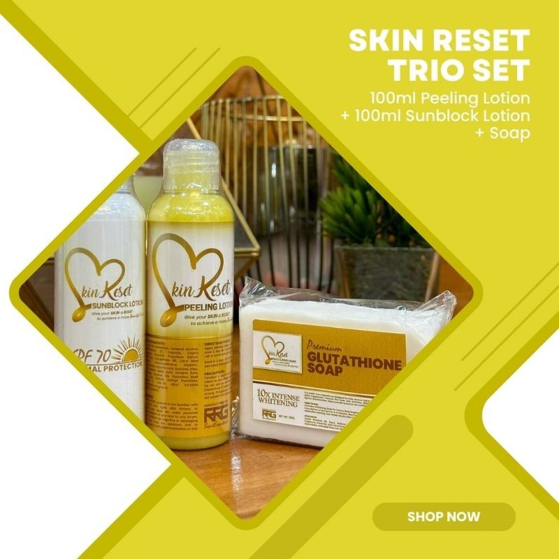 100ml Skin Reset Trio Set (Peeling Lotion + Sunblock Lotion 100ml ...