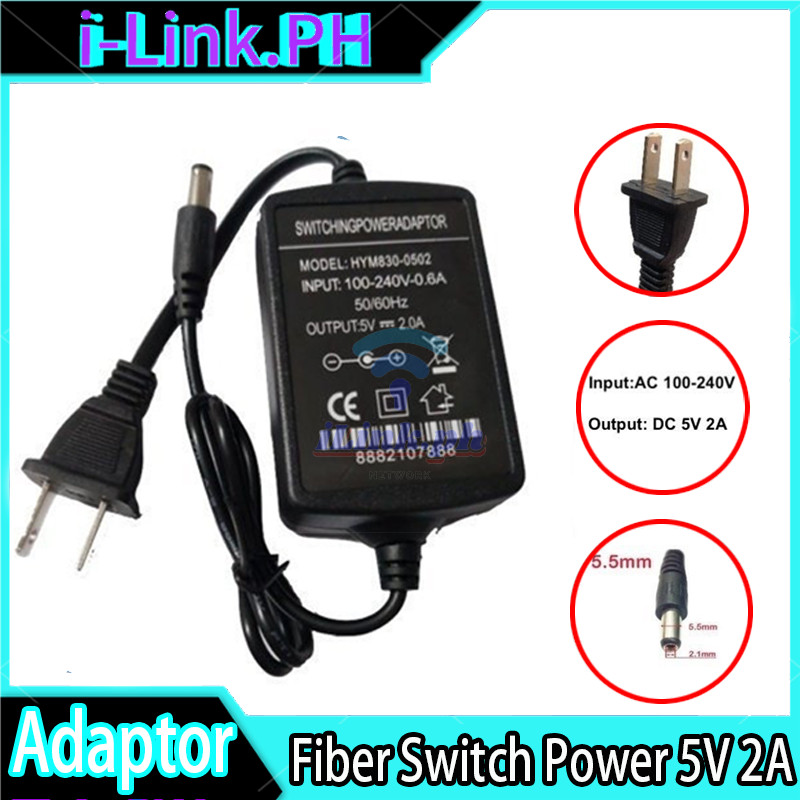 Fiber Switch Power Adapter 5V2A DC AC Adapter Switch Media Converter ...