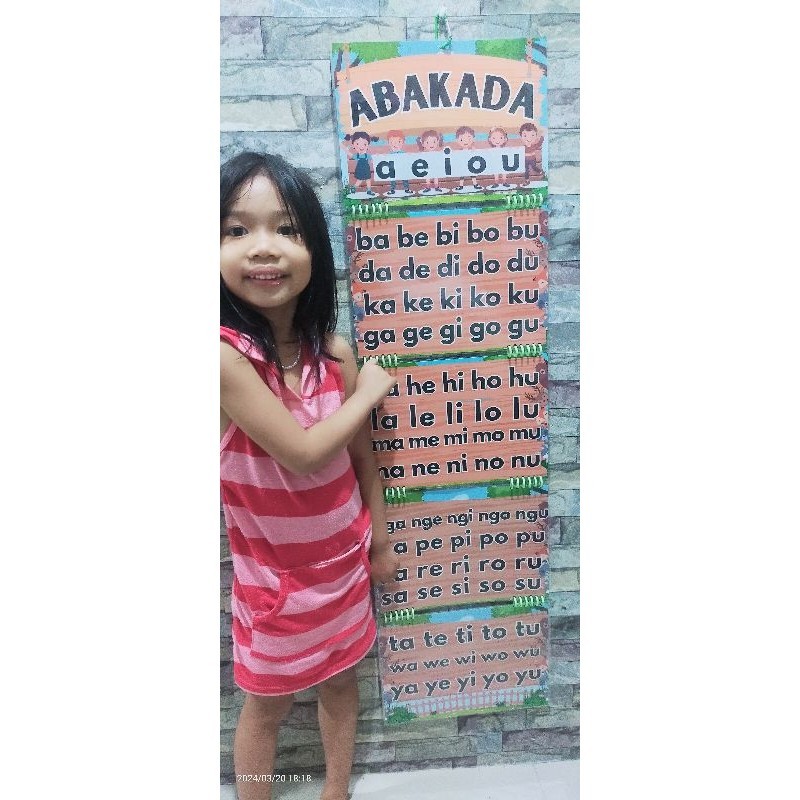 ABAKADA wall chart learning materials for kids/Laminated | Shopee Singapore