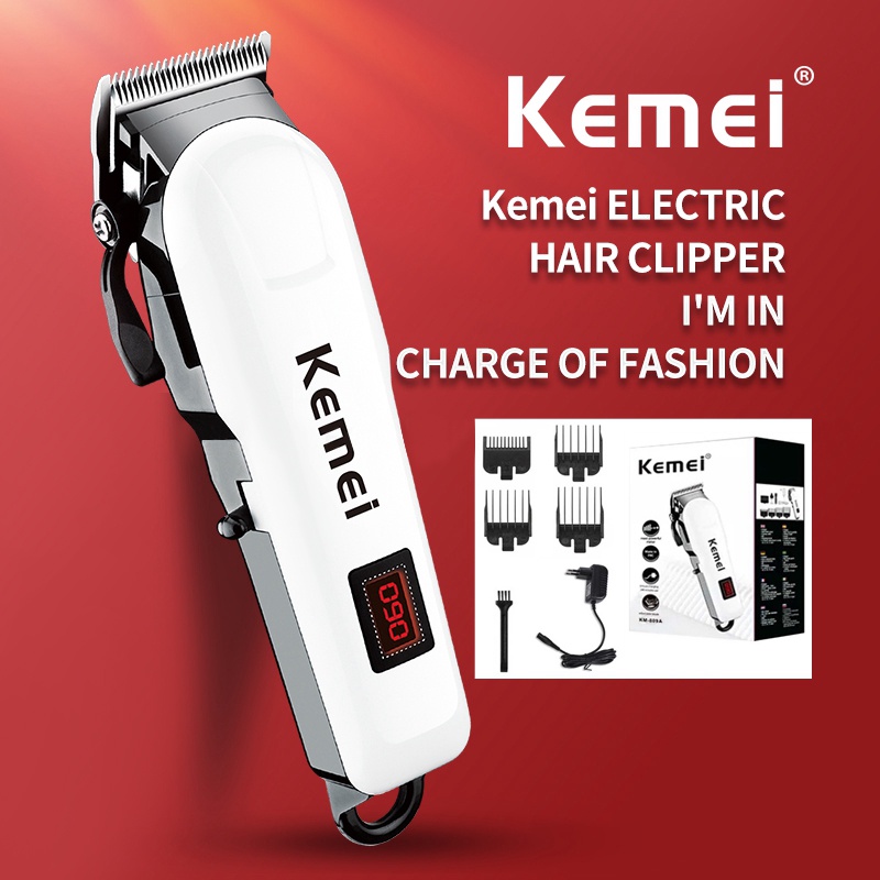Kemei KM-809A Professional Hair Clipper Electric Hair Clipper Men's Electric Powerful Beard ...