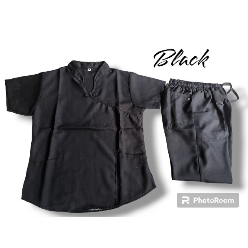 SCRUB SUIT COLLAR PLAIN(PITCH TWILL) | Shopee Singapore