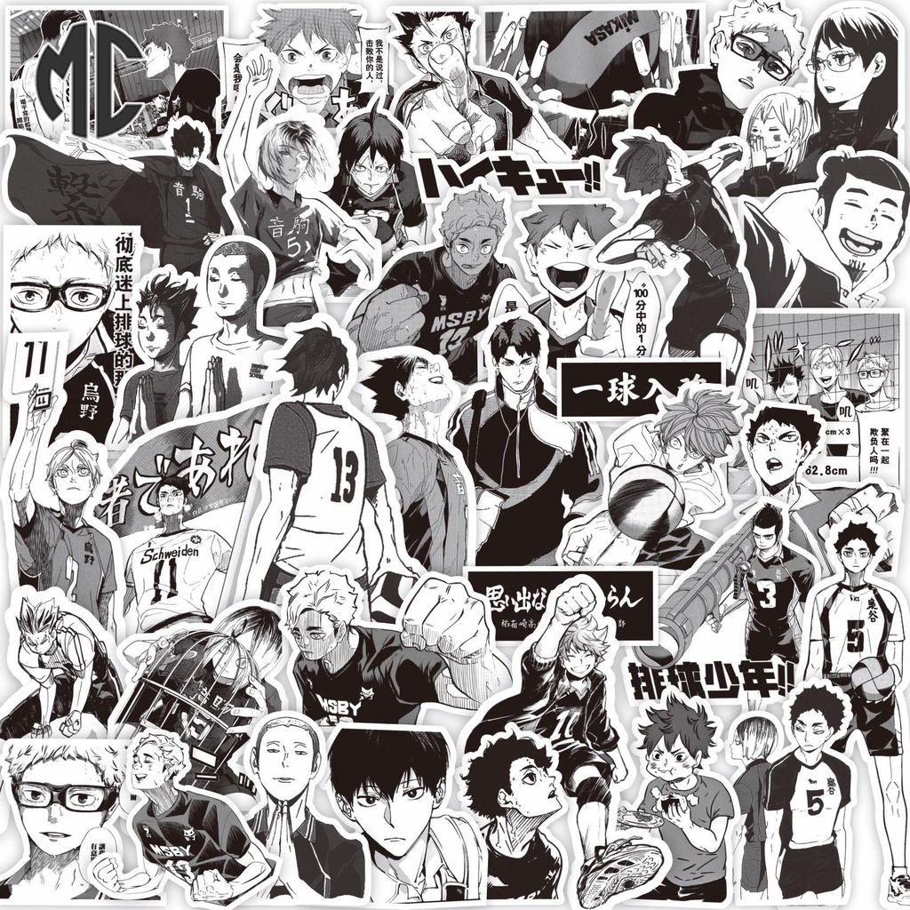 (MC) Sticker Haikyuu （60/68张）Shoyo Hinata Kenma Kozume Kei Tsukishima ...