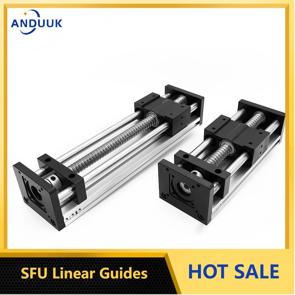 ANDUUK Effective Stroke CNC Linear Guide Stage Rail Motion Slide Table SFU1605 16010 Ball Screw ...