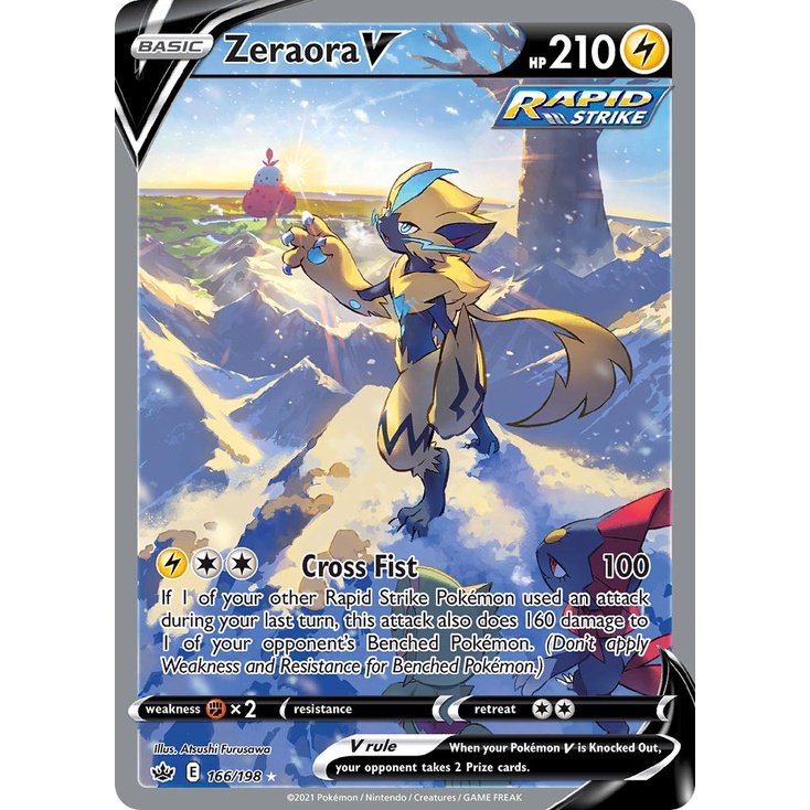 Zeraora V · Chilling Reign (CRE) 166 (CASUAL/PLAYTEST ONLY, REQUEST ...