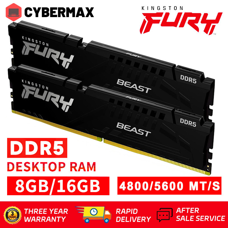 Cybermax Fury Beast Desktop DDR5 RAM 8GB 16GB 4800MT/S 5600MT/S Gaming ...