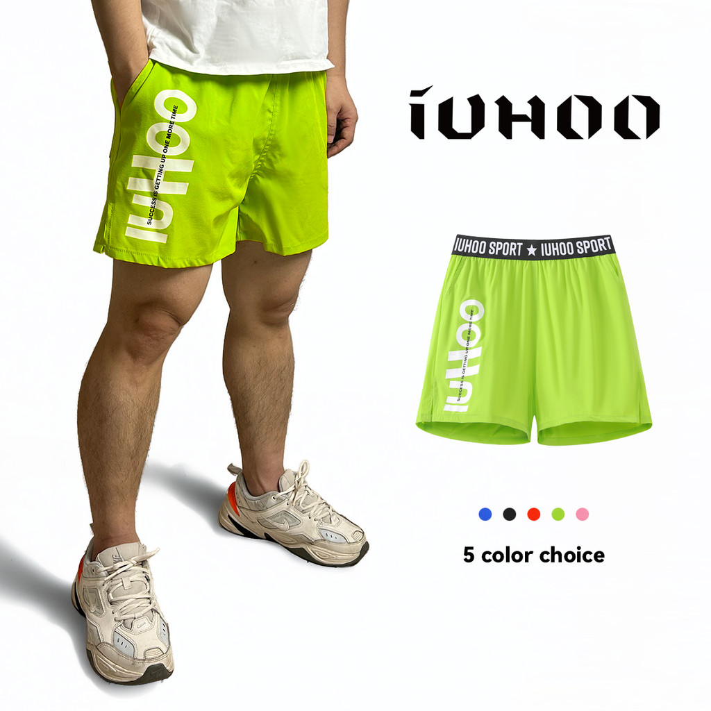 IUHOO Unisex With Inner Lining Fitness Sports Shorts GYM Shorts Drifit ...